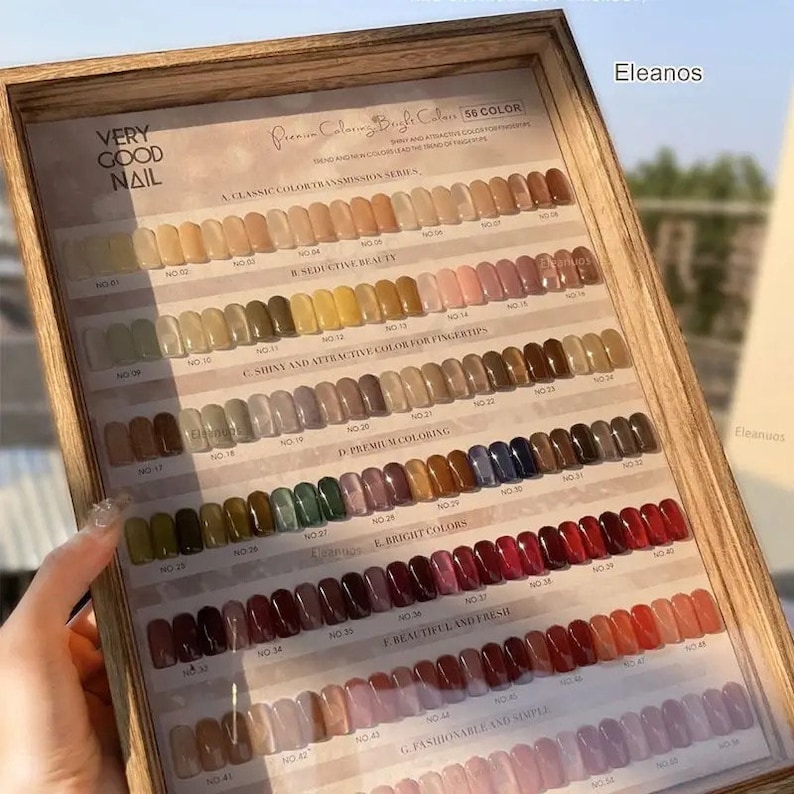 56 Pc Full Set Jelly Gel Nail Polish | Korean Sheer Salon Gel Nails ...