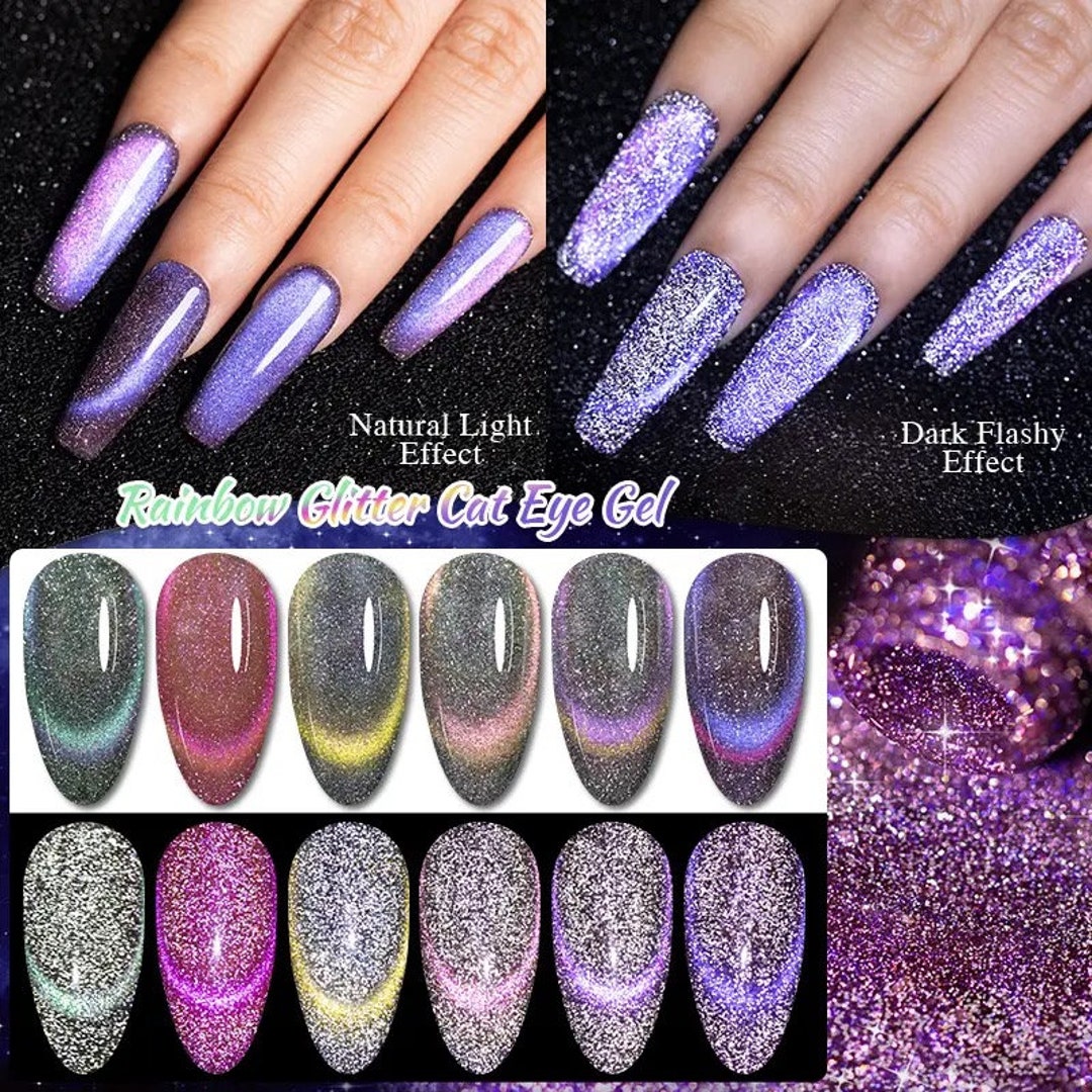 Magnetic Flash Glitter Gel Nail Polish UV/LED Korean DIY Nail Polish - Etsy