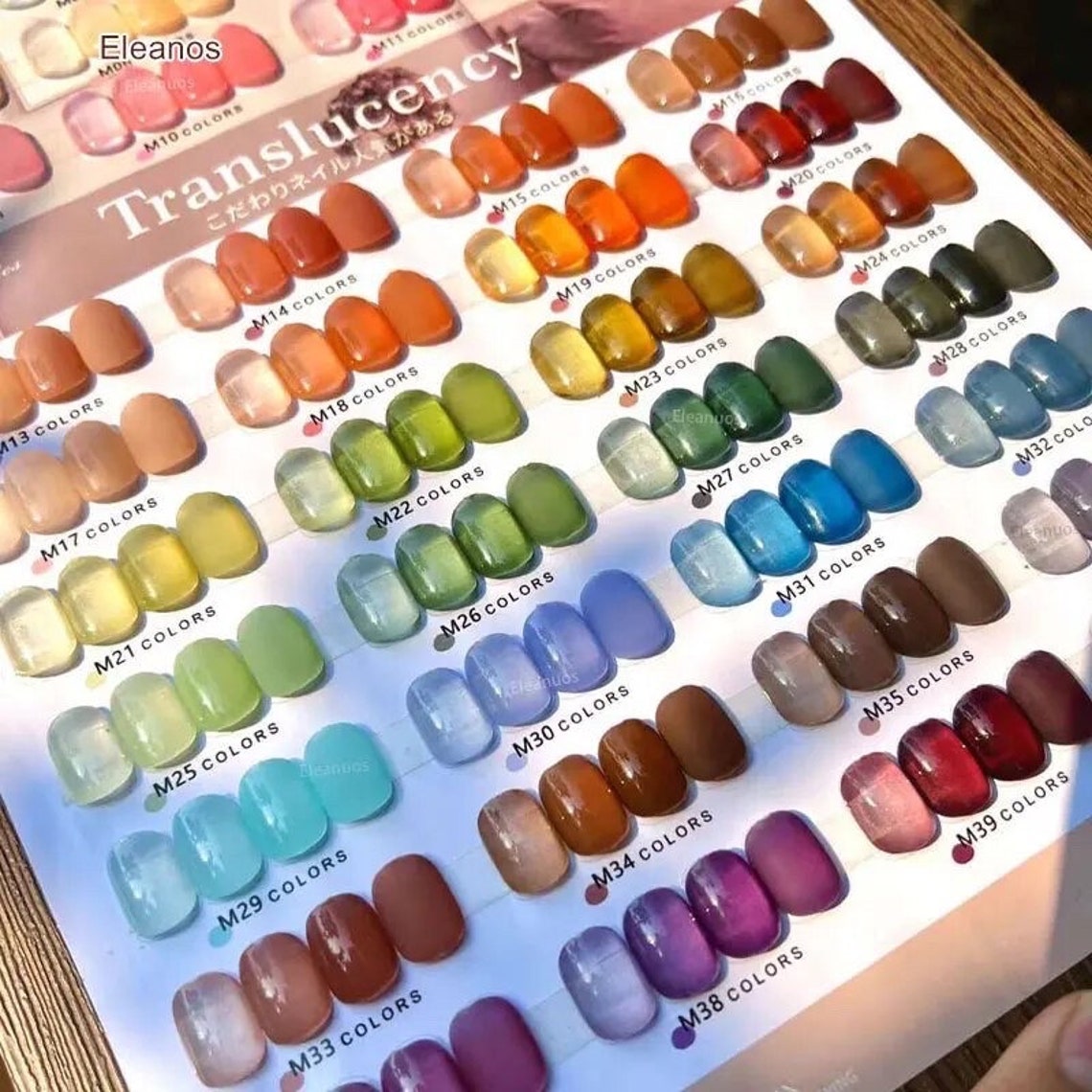 40 Pc Full Set Jelly Gel Nail Polish | Korean Sheer Salon Gel Nails ...