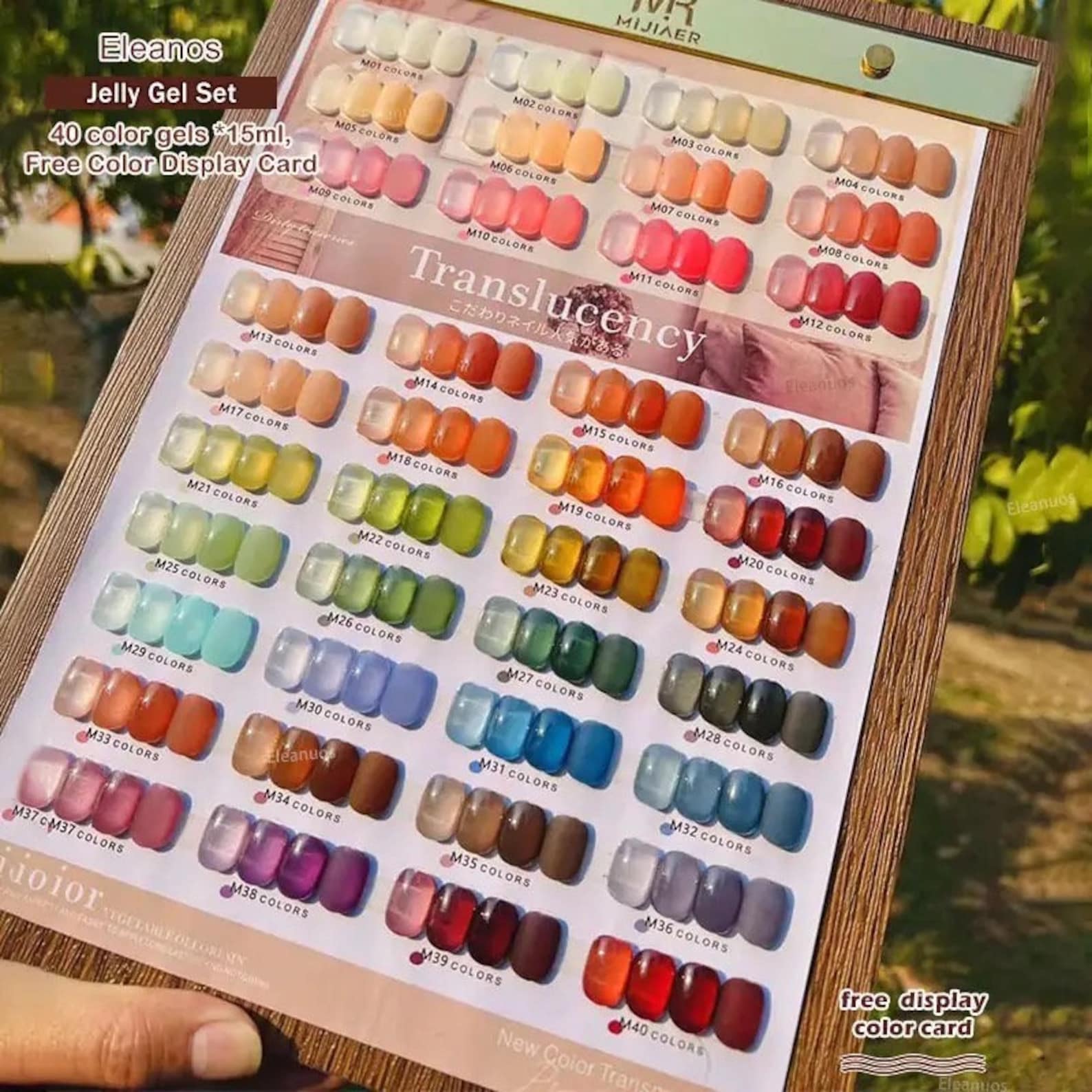 40 Pc Full Set Jelly Gel Nail Polish | Korean Sheer Salon Gel Nails ...