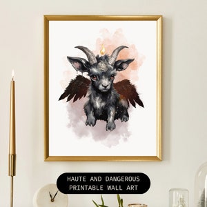 Baby Baphomet Printable, Black Phillip Print, Occult Art, Digital ...