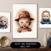 Set of 3 Baby Bat Bats Printable, Nursery Decor, Digital Download Wall ...