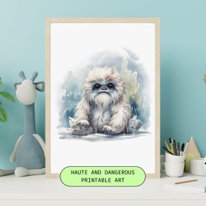 Cryptid Nursery Art Printable Set of 5, DIY Nursery Decor, Baby ...