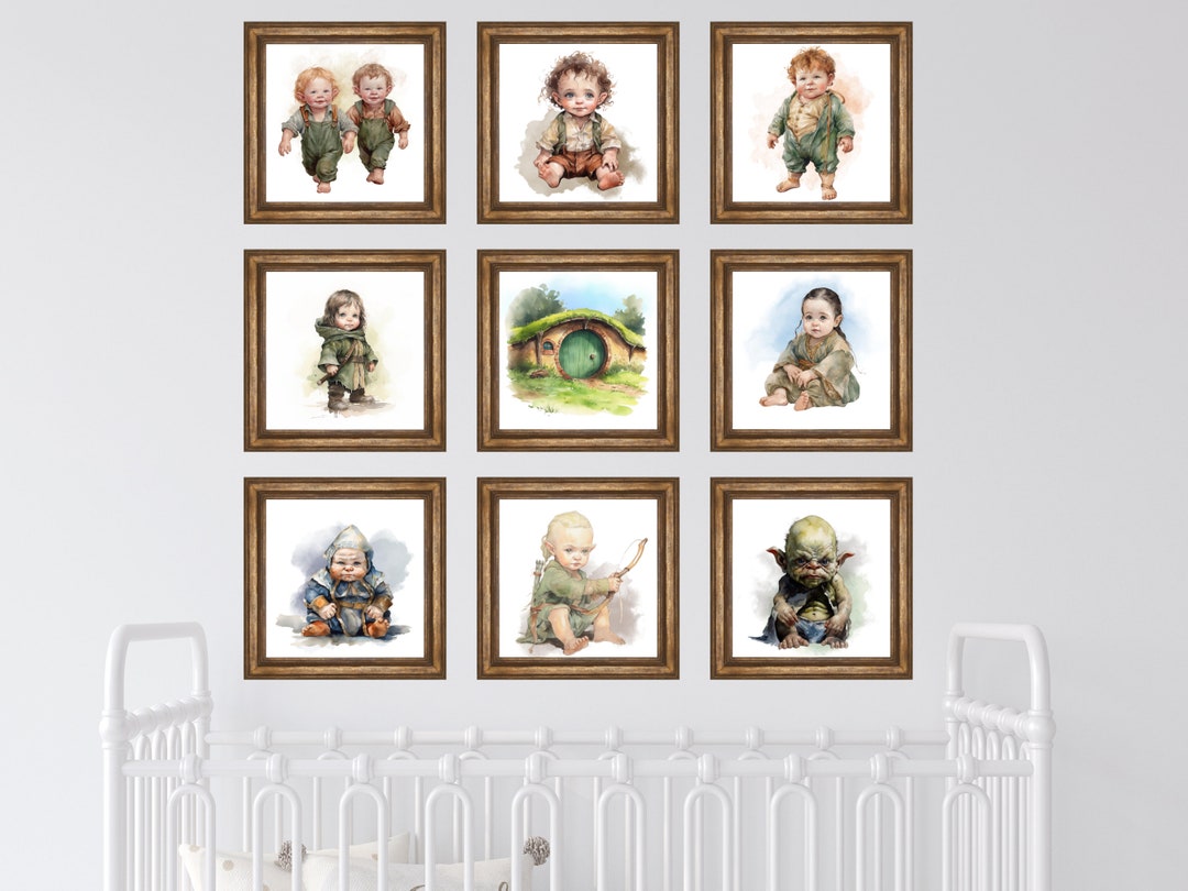 Lord of the Rings Nursery Art Printable Set, LOTR Nursery Decor ...