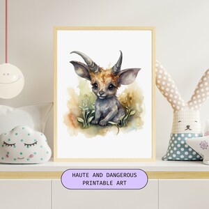 Cryptid Nursery Art Printable Set of 5, DIY Nursery Decor, Baby ...