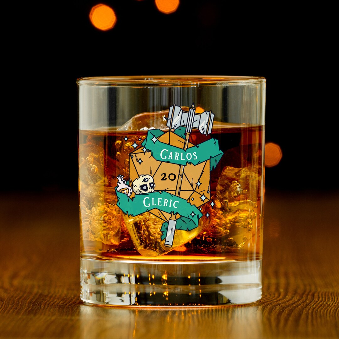 Personalized Dnd Whiskey Glass With Name / Class, Customizable Dungeons ...