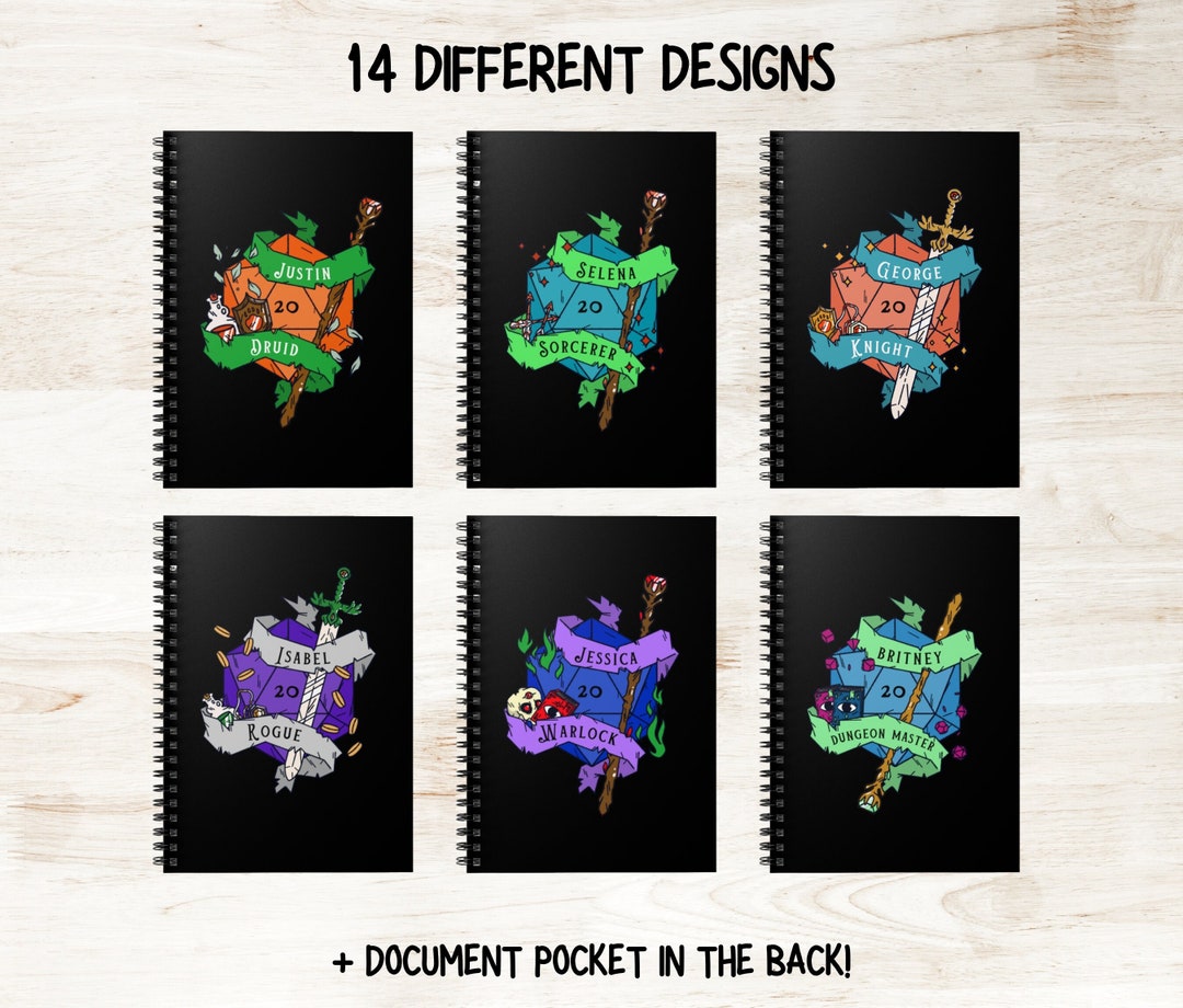Personalized Dnd Notebook Customizable Dungeons and Dragons Class ...