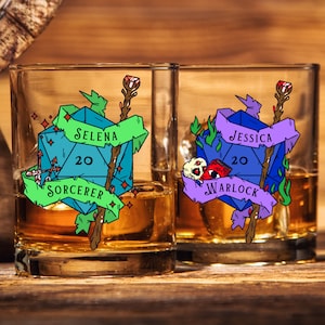 Personalized Dnd Whiskey Glass With Name / Class, Customizable Dungeons ...