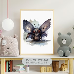 Cryptid Nursery Art Printable Set of 5, DIY Nursery Decor, Baby ...