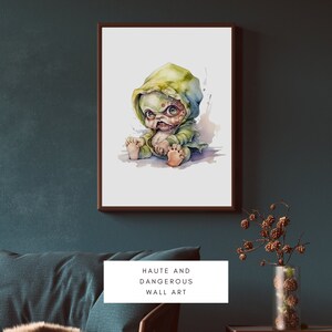 Baby Zombie Printable, Nursery Art, Occult Print, Digital Download ...