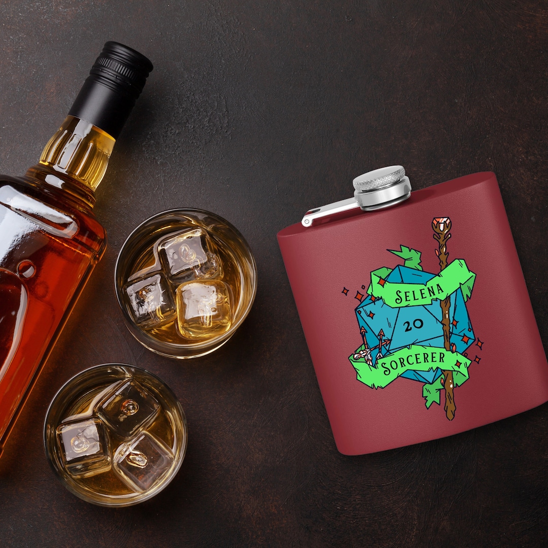 Personalized Dnd Flask With Name / Class, Customizable Dungeons and ...