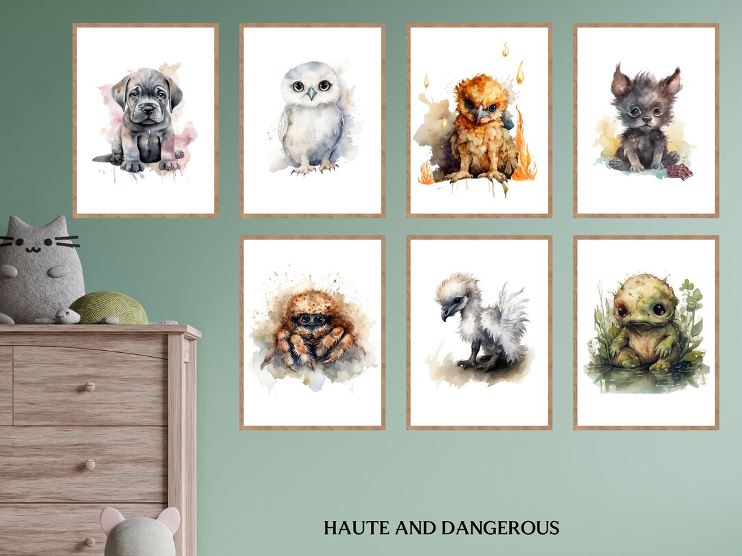 Magical Baby Creature Nursery Printable Art Set of 7, DIY Nursery Decor ...