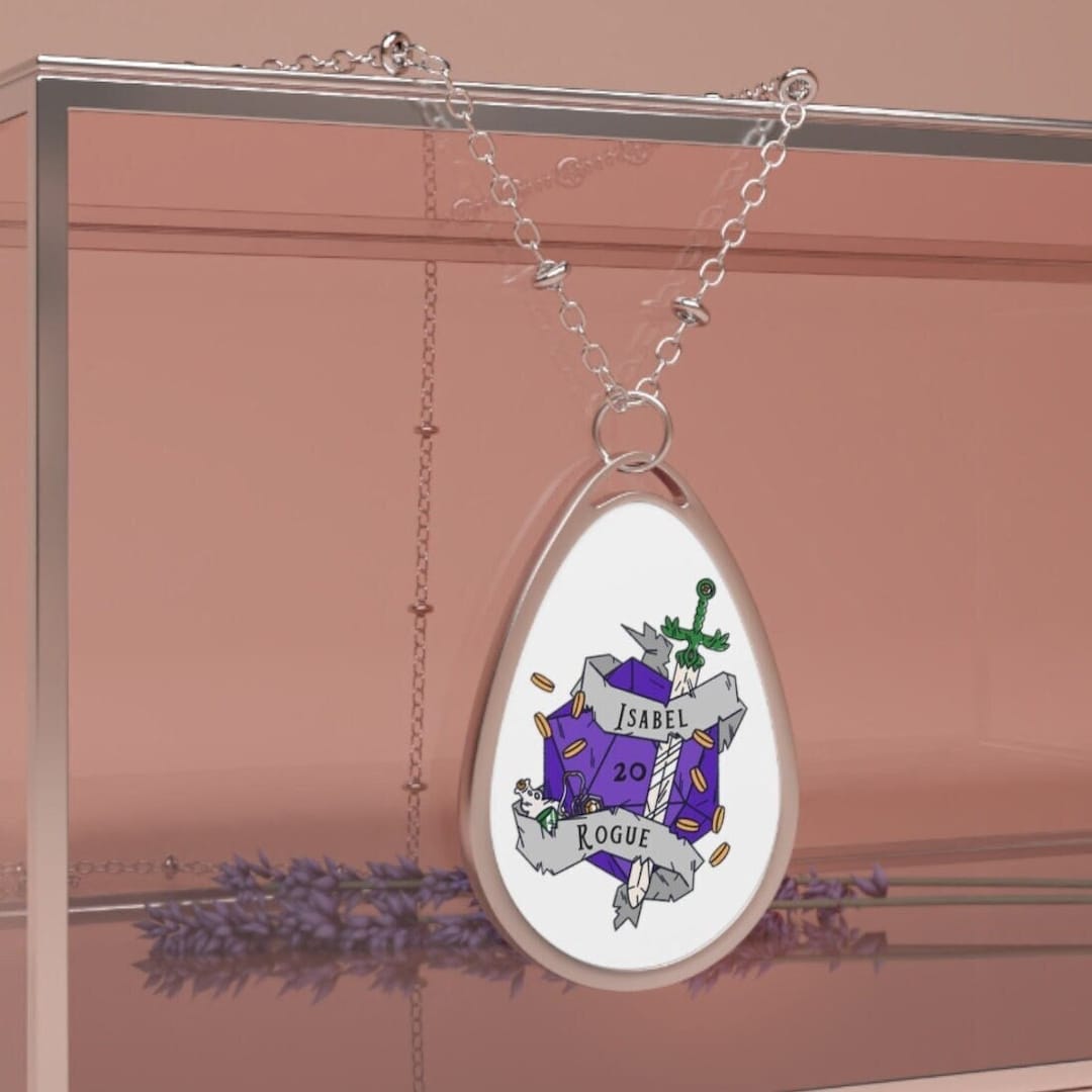 Personalized Dnd Necklace W Name, Customizable Dungeons and Dragons ...