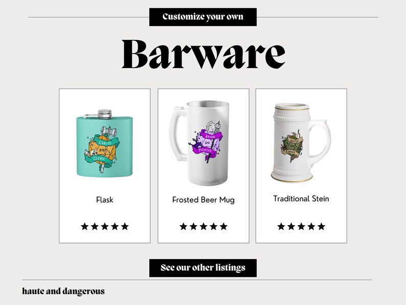 Personalized Dnd Flask With Name / Class, Customizable Dungeons and ...
