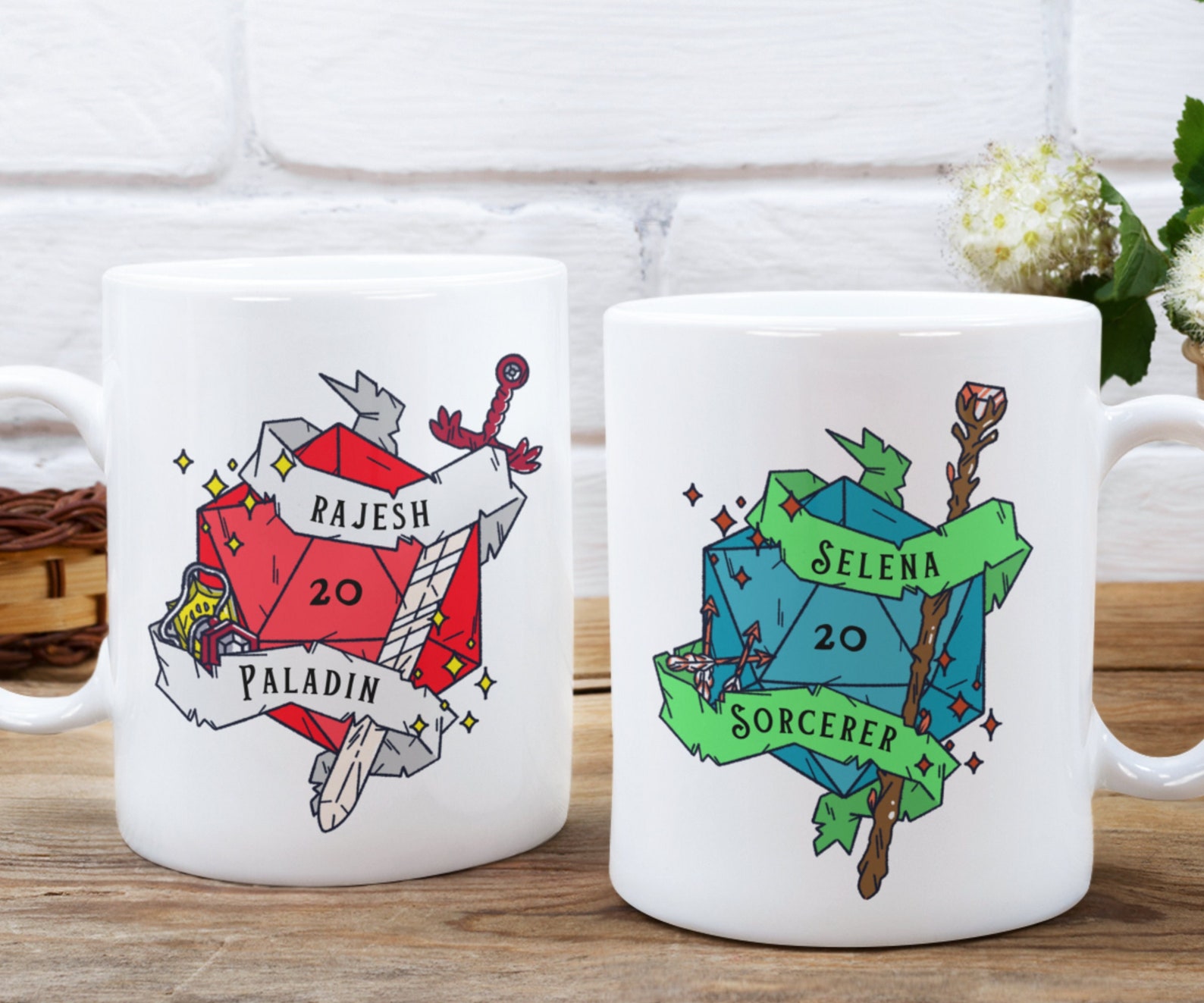 Personalized Dnd Mugs With Name Customizable Dungeons and - Etsy