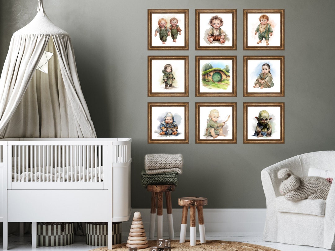 Lord of the Rings Nursery Art Print Set, LOTR Nursery Decor, Neutral ...