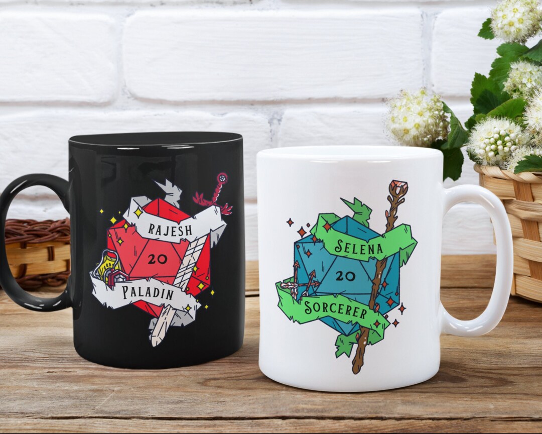 Personalized Dnd Mugs With Name - Customizable Dungeons and Dragons ...