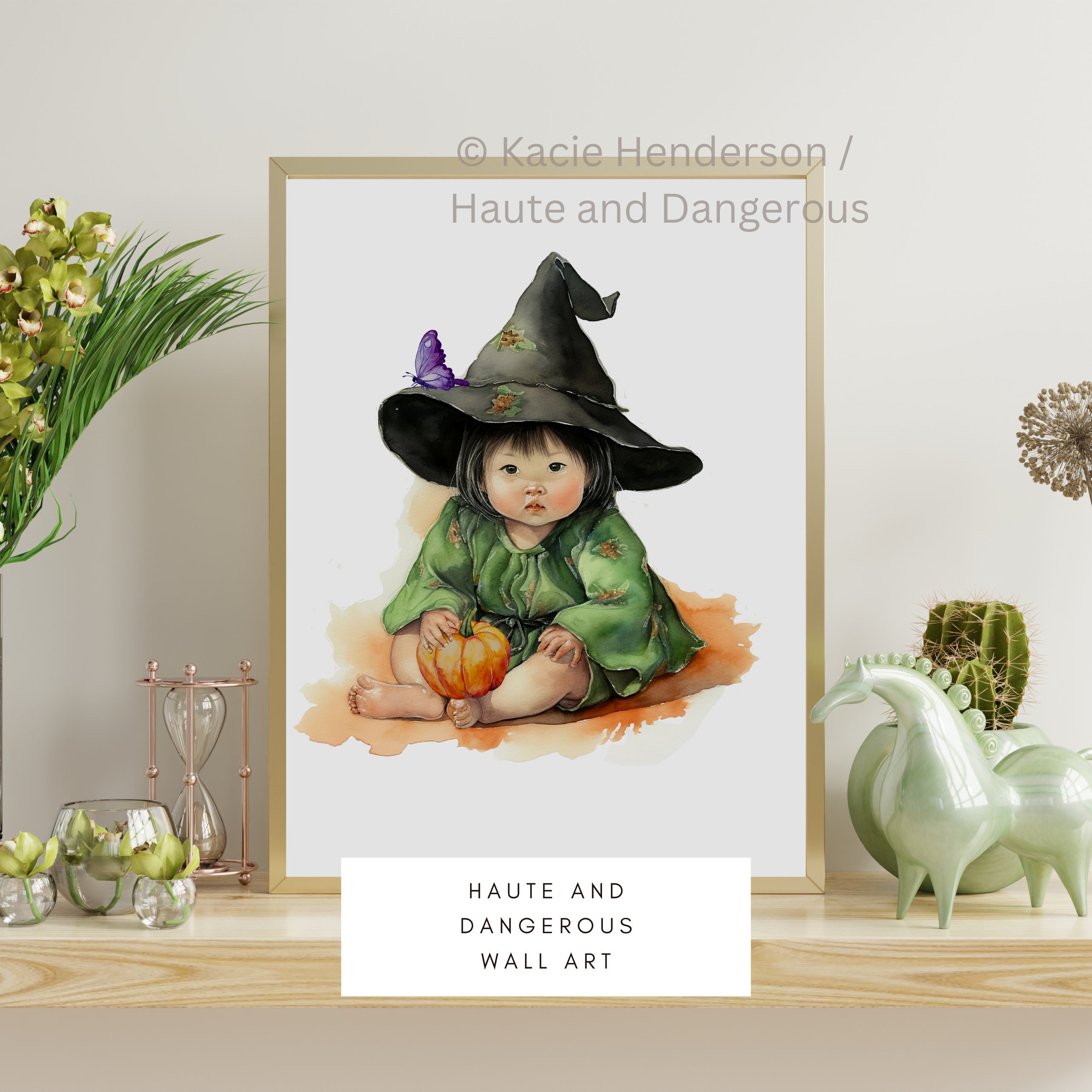 Baby Witch Nursery Printable Art Set, Witches Magical Wizarding Prints ...