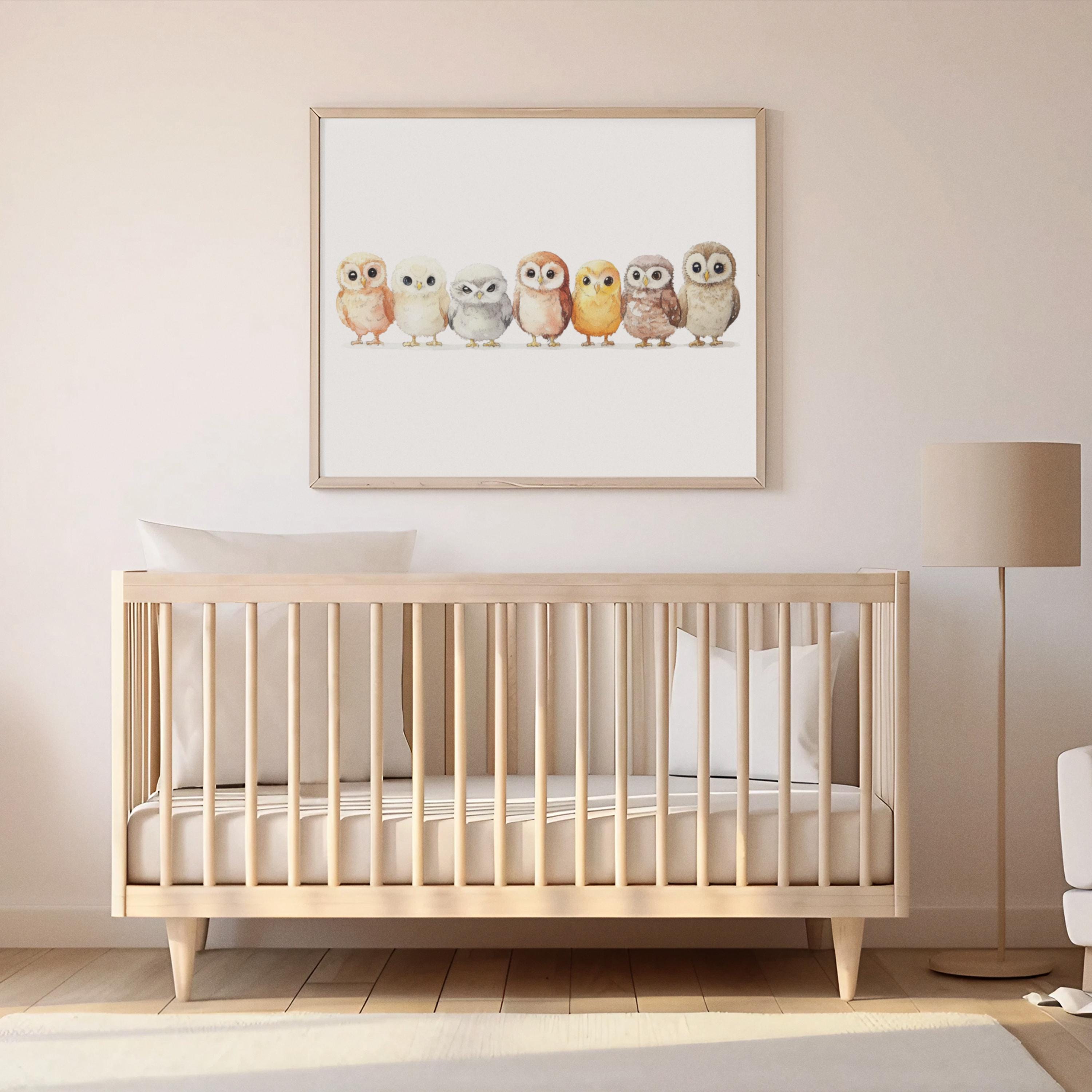Owl Nursery Print Watercolor Art, DIY Nursery Decor, Baby Hedwig Owl ...