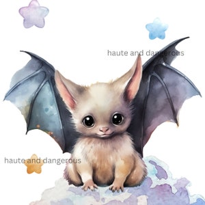 Set of 3 Baby Bat Bats Printable, Nursery Decor, Digital Download Wall ...
