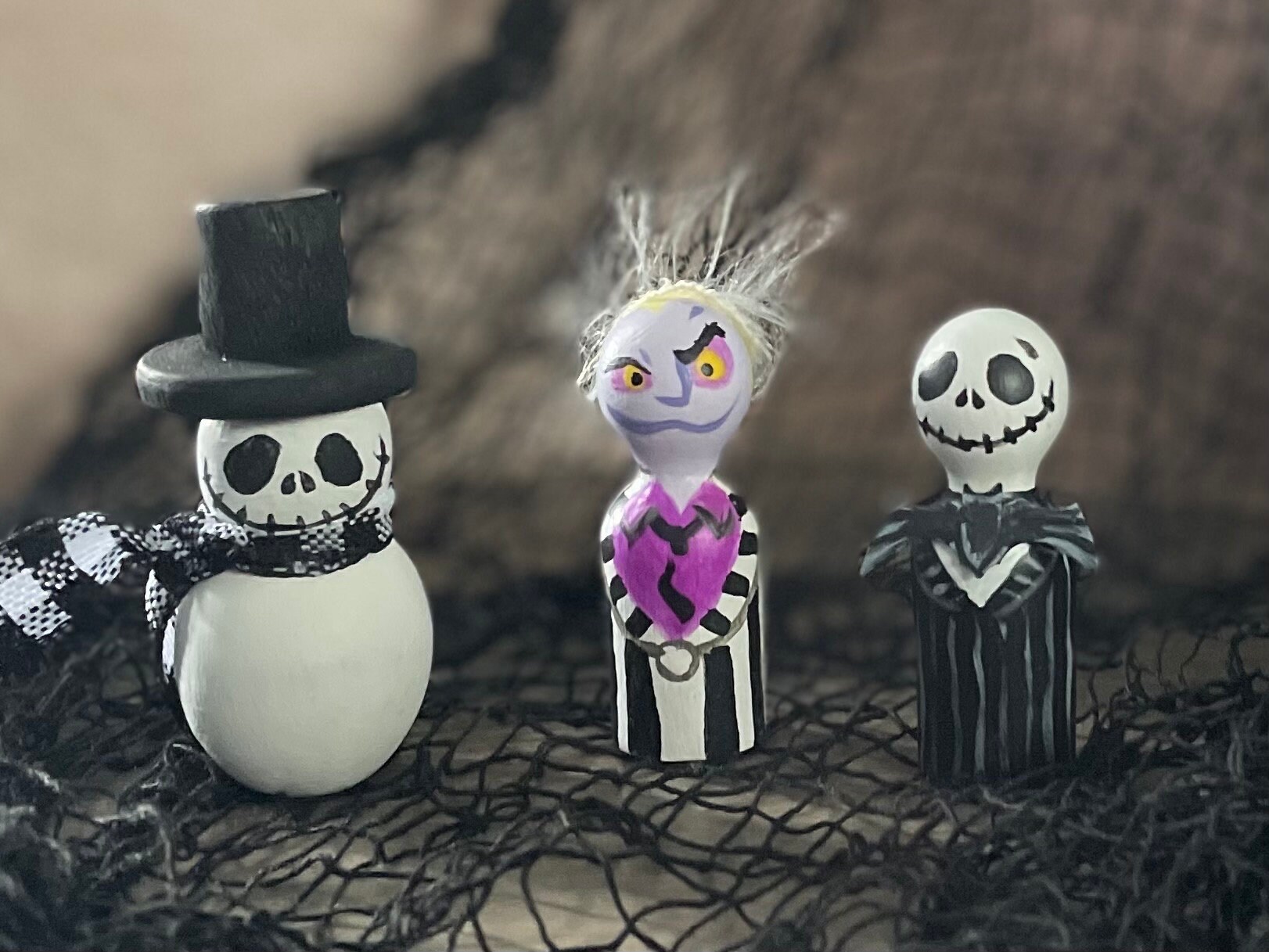 Hand Painted Wooden Effigy Peg Dolls - Etsy