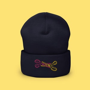 Scissors Lesbian Embroidered Beanie | Dyke Pride Butch Femme LGBTQ ...