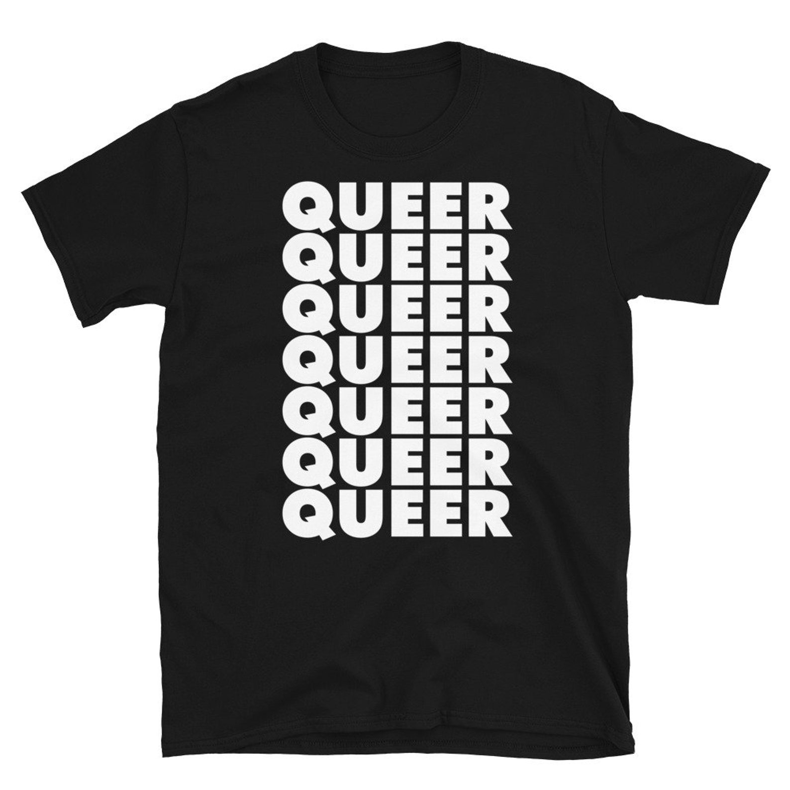 Queer Repeat Queer T-shirt Queer Outfit Tomboy Streetwear - Etsy