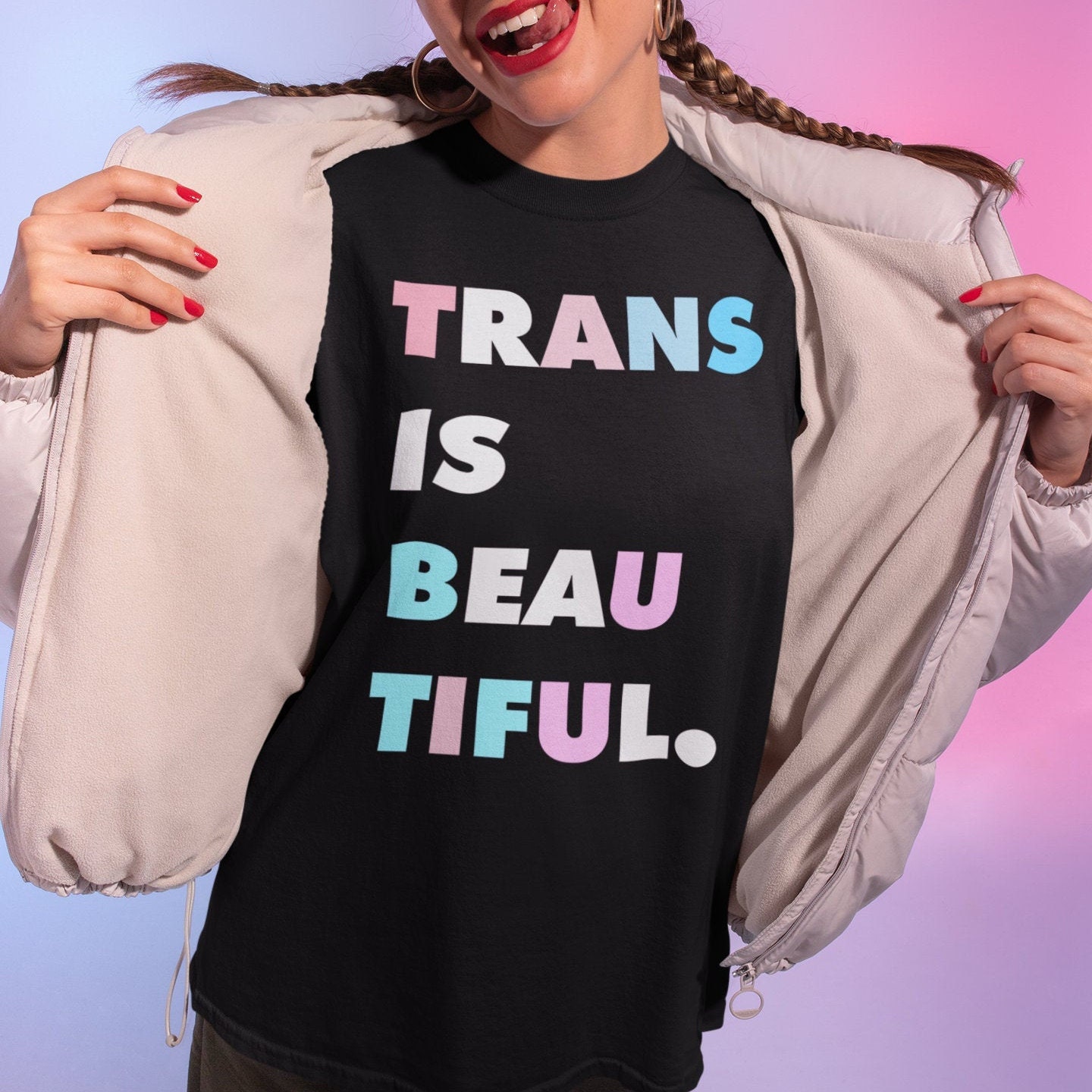 TRANS is BEAUTIFUL Trans Power Transgender Trans is Real | Etsy