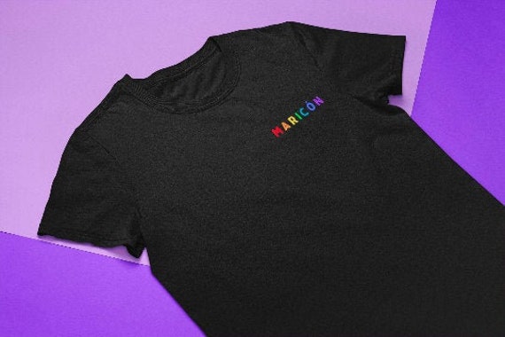 Maricón Embroidery Shirt Latinx Pride Rainbow Gay Power | Etsy