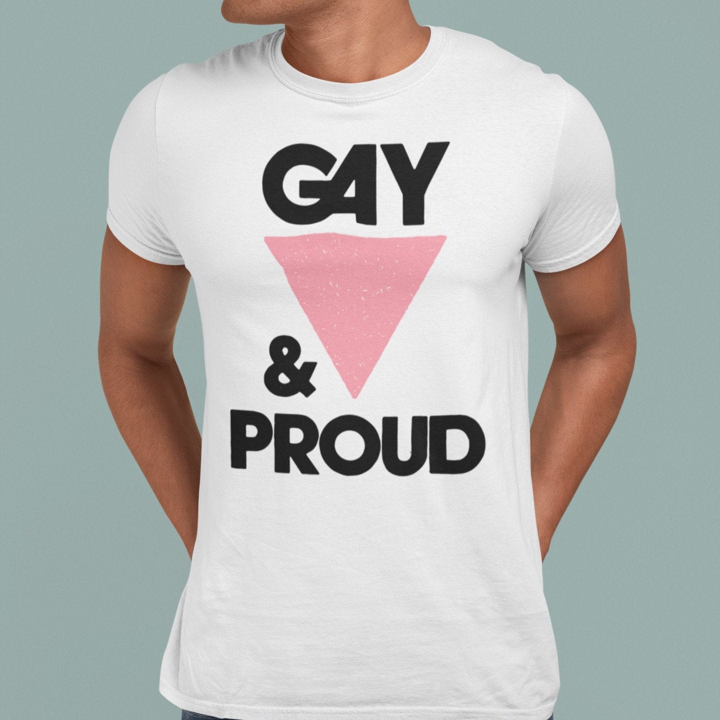 GAY & PROUD | Vintage Lgbtq Stonewall Pink Triangle Pride Riot Gay ...