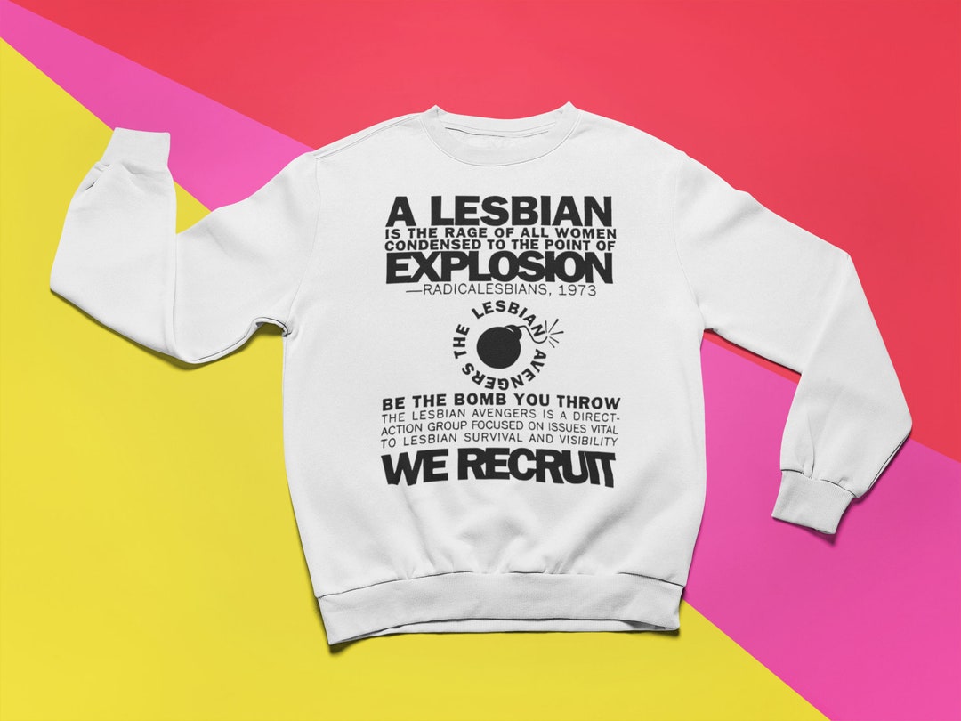 Lesbian Explosion Riot Sweatshirt: LGBTQ Pride Clothing - Etsy