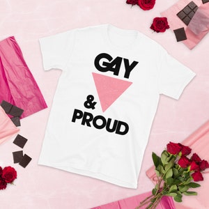 GAY & PROUD | Vintage Lgbtq Stonewall Pink Triangle Pride Riot Gay ...