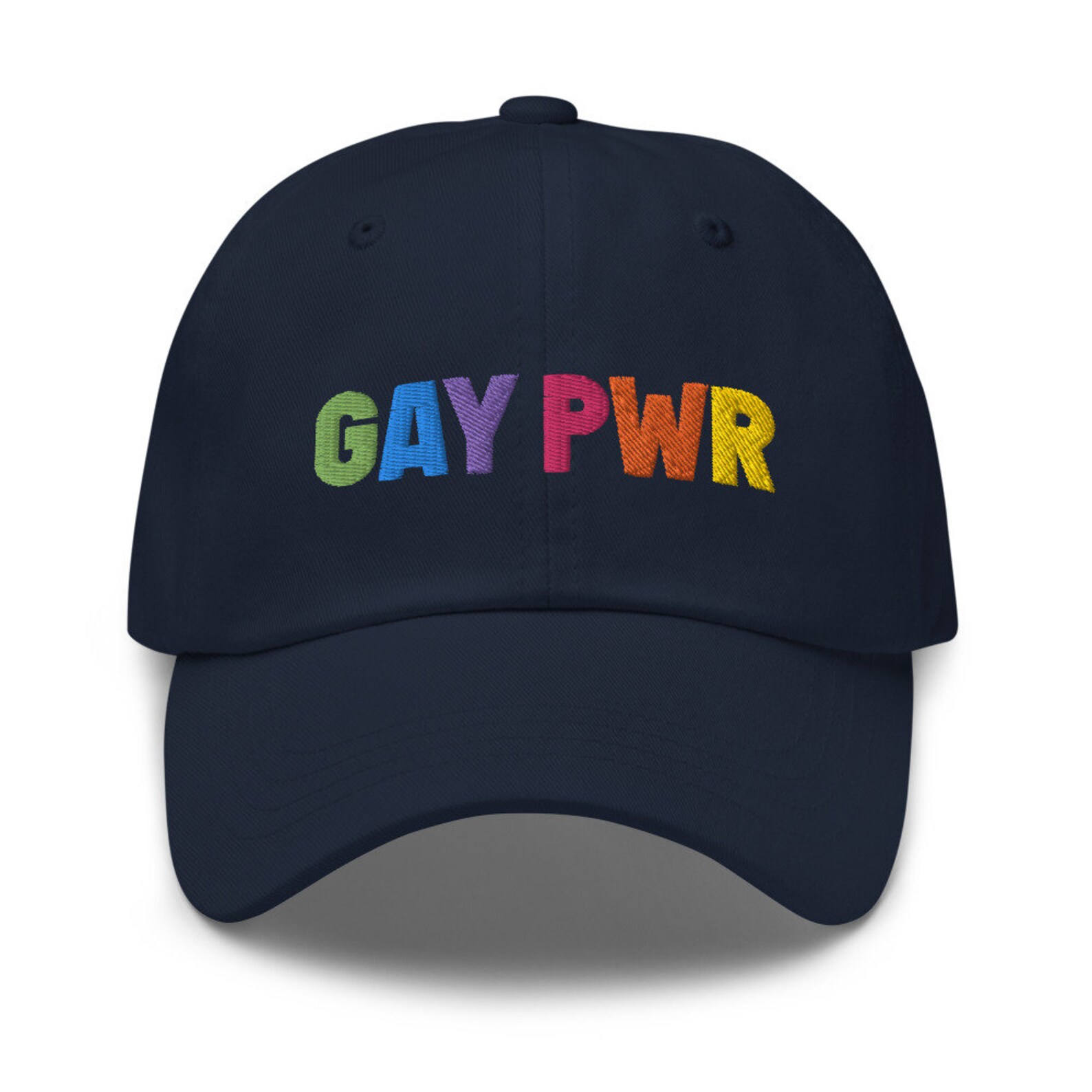 Gay PWR Embroidered Hat Rainbow Colors LGBTQ Pride Gay | Etsy