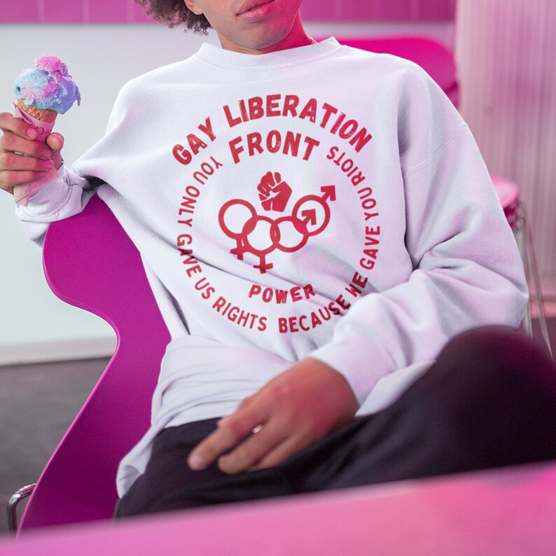 Gay Liberation Front Sweatshirt LGBTQ Protest Riot Vintage - Etsy