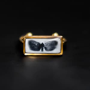 Victorian Gothic Dark Moth Ring, Dark Night Jewlery, Witchy Ring, Dark ...
