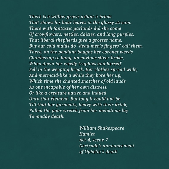 Ophelia Drowning Quote