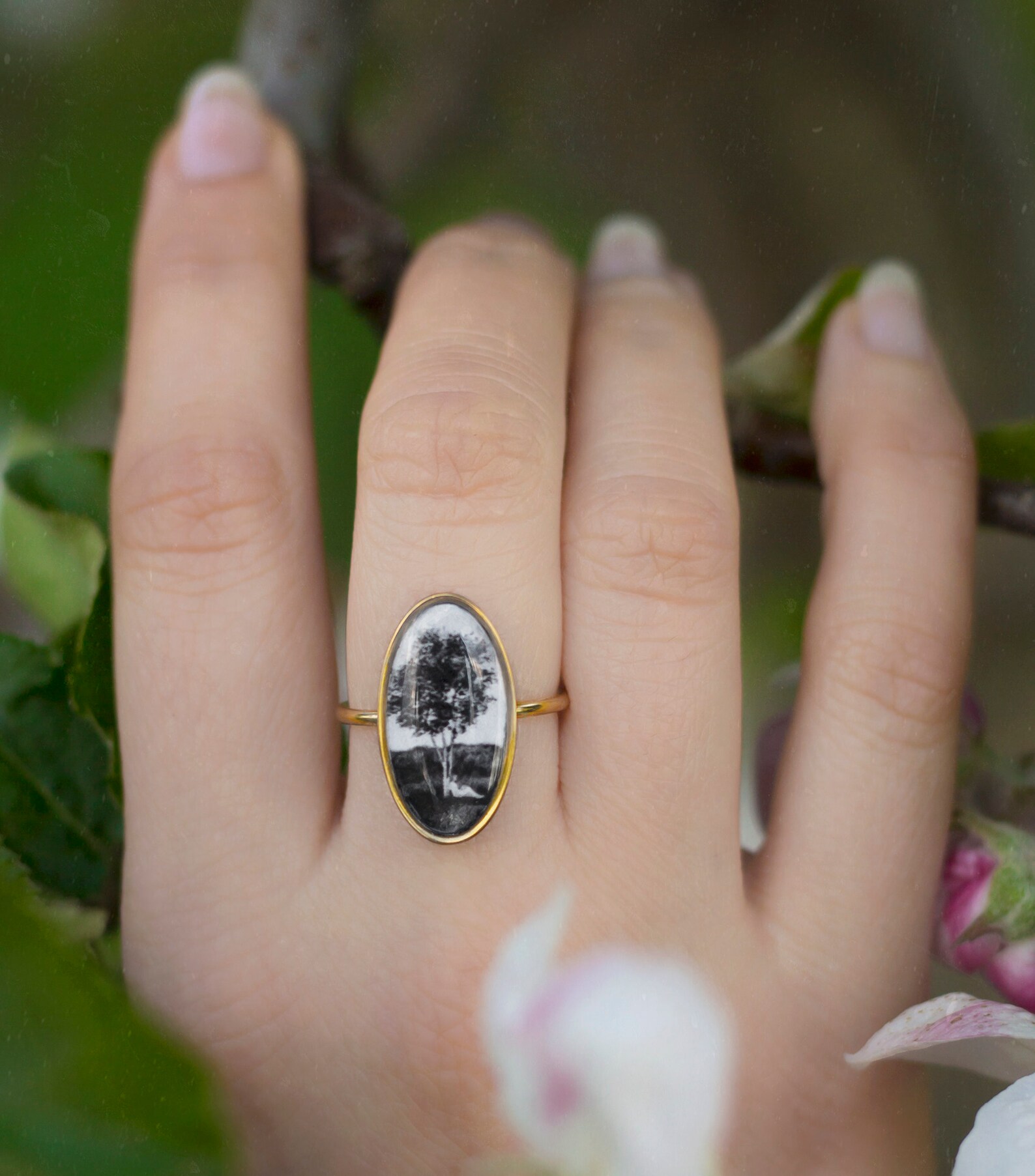 Victorian Garden Ring Wild Lone Tree Fairy Garden Jewelry - Etsy