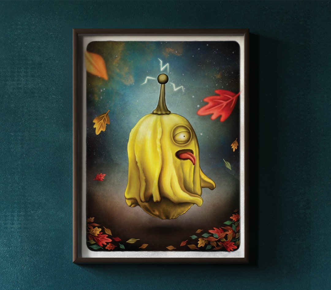 Autumn Crazy Pumpkin, Halloween Lover Gift, Popsurrealism, Lowbrow ...