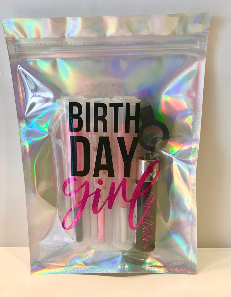Happy Birthday Stash Bag Girlie Smoke Kit B Day Gift for Her - Etsy