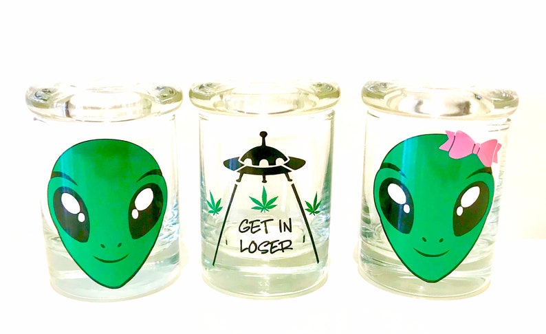 Alien Jar Set Alien Gift UFO Stash Jars 420 Stoner Gift | Etsy