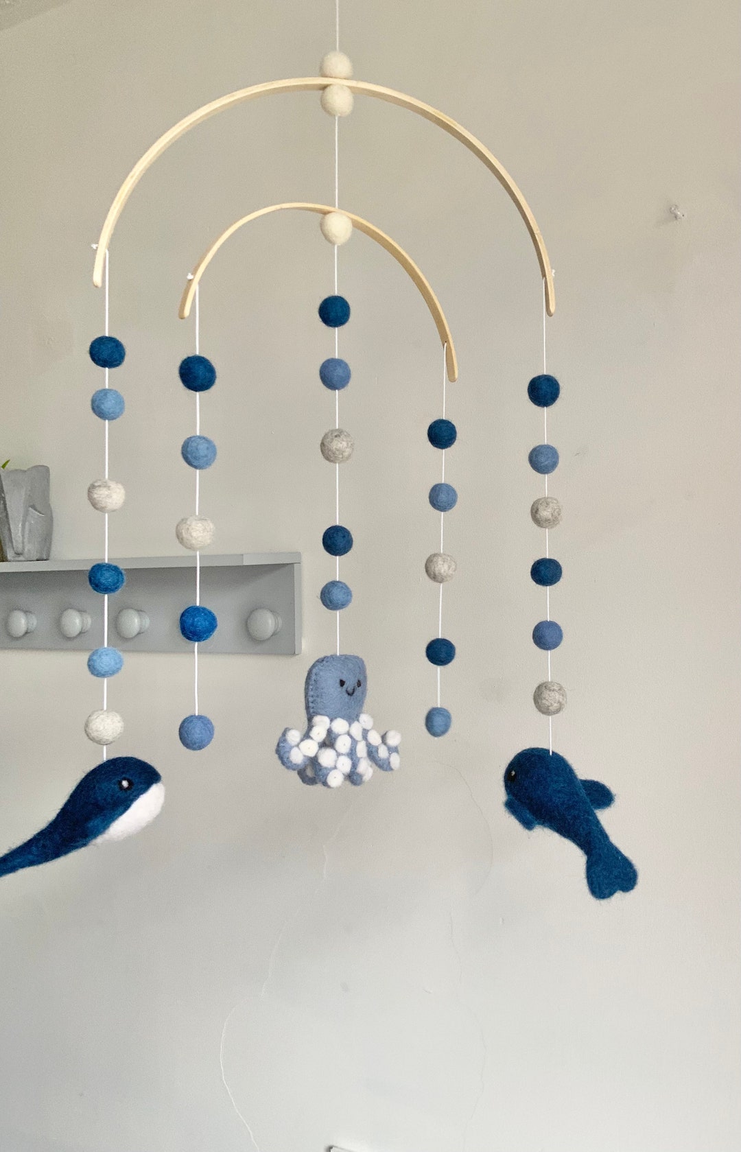 Oceanic Blue Baby Mobile / Sea Life Baby Mobile - Etsy