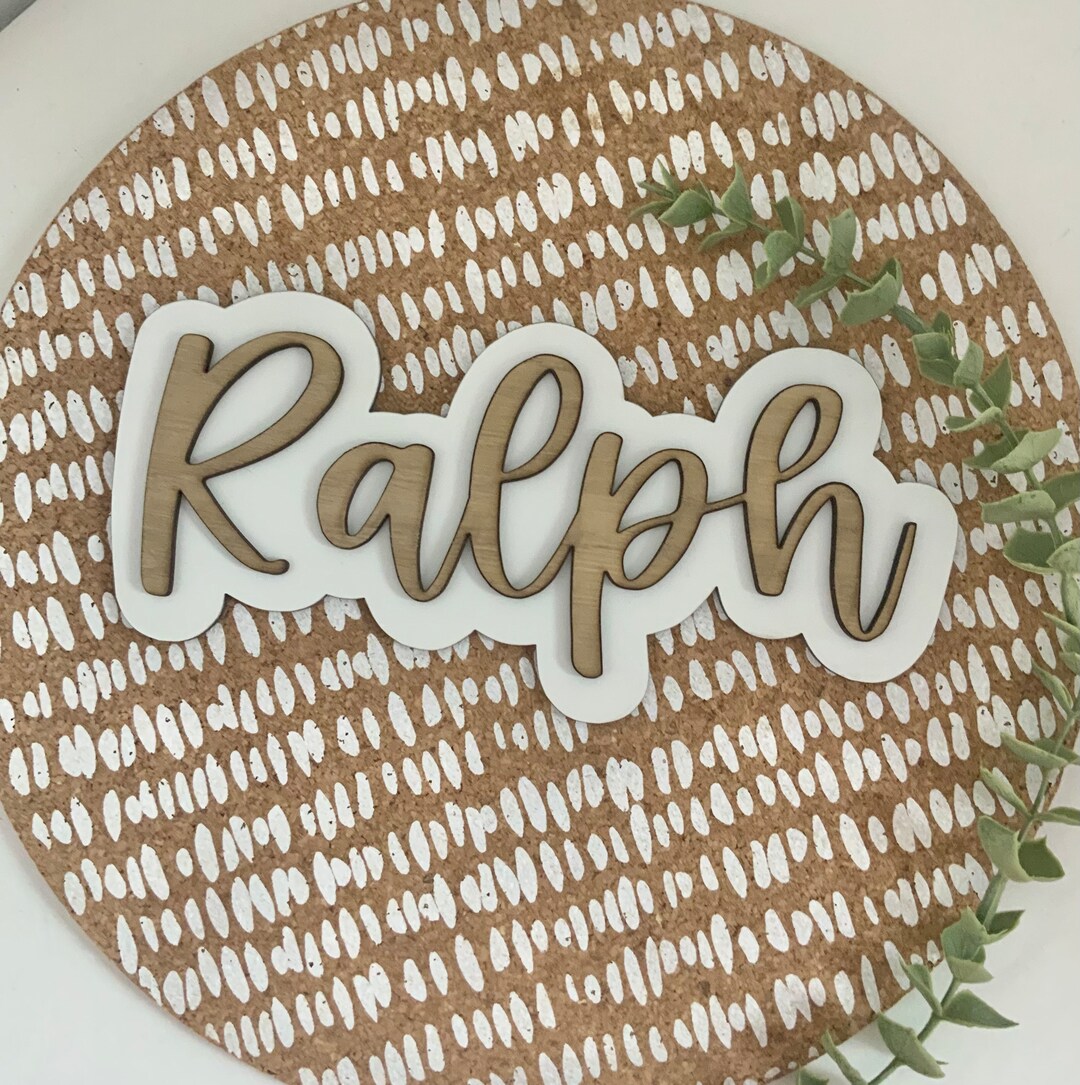 Layered Wood and Mdf Door Sign / Personalised Room Sign / Nursery Name ...