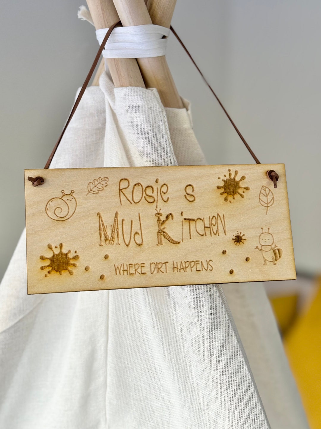 Personalised Mud Kitchen Sign / Personalised Den Sign - Etsy
