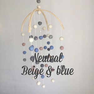 Custom Order Felt Ball Mobile / Choose Your Own Colours Mobile - Etsy