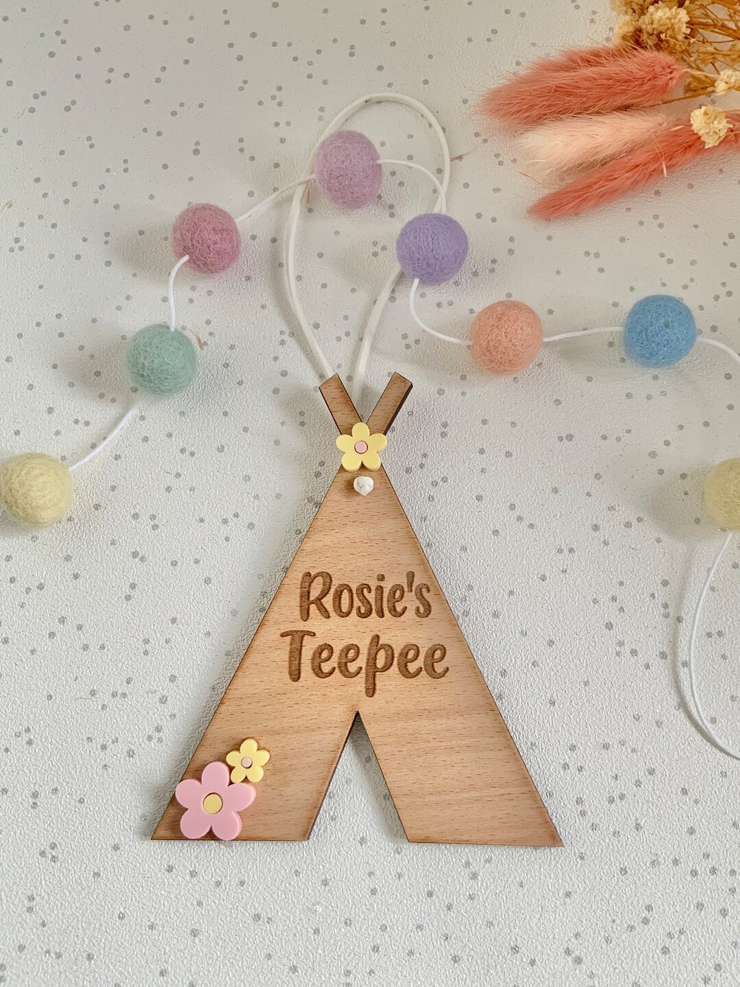 Personalised Teepee Sign / Personalised Room Sign - Etsy UK