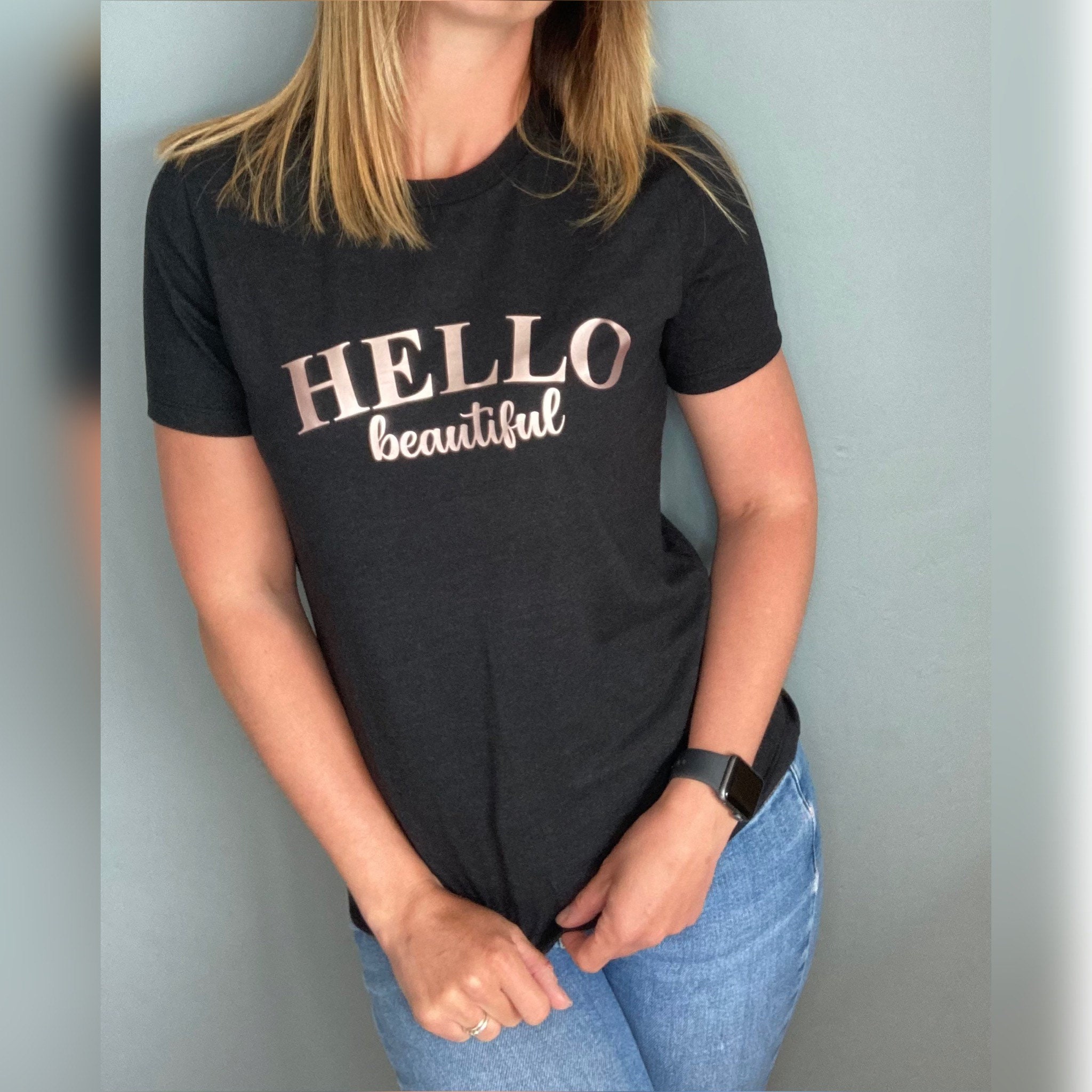 Hello beautiful t-shirt personalised t-shirt | Etsy