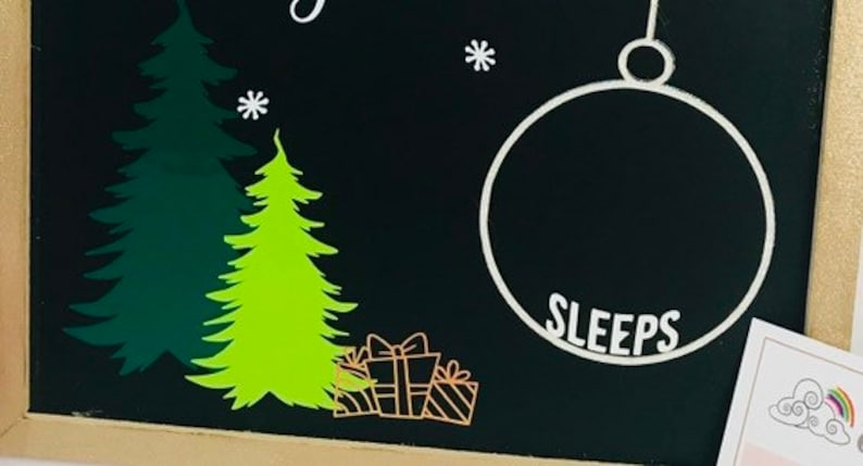 Personalised Countdown to Christmas Sleeps Till Christmas - Etsy UK