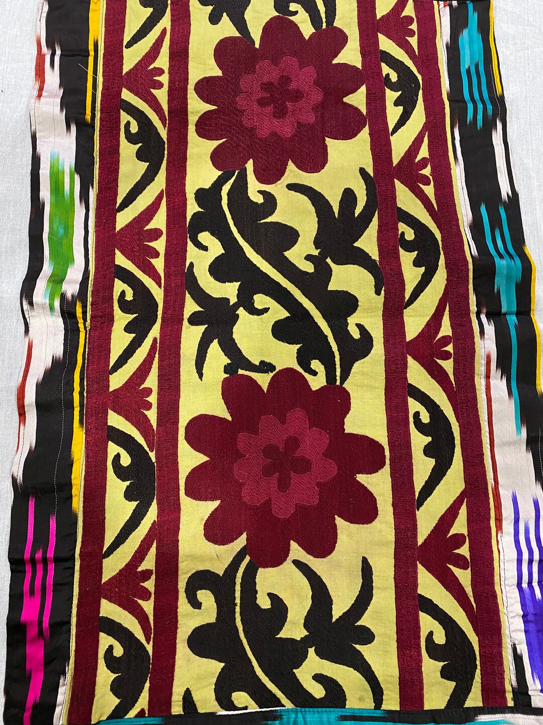 Silk Embroidered Table Runner or Wall Decoration - Etsy