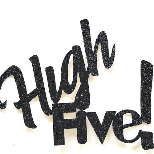 High Five Glitter Cake Topper 5th Birthday Party Decor 5 - Etsy
