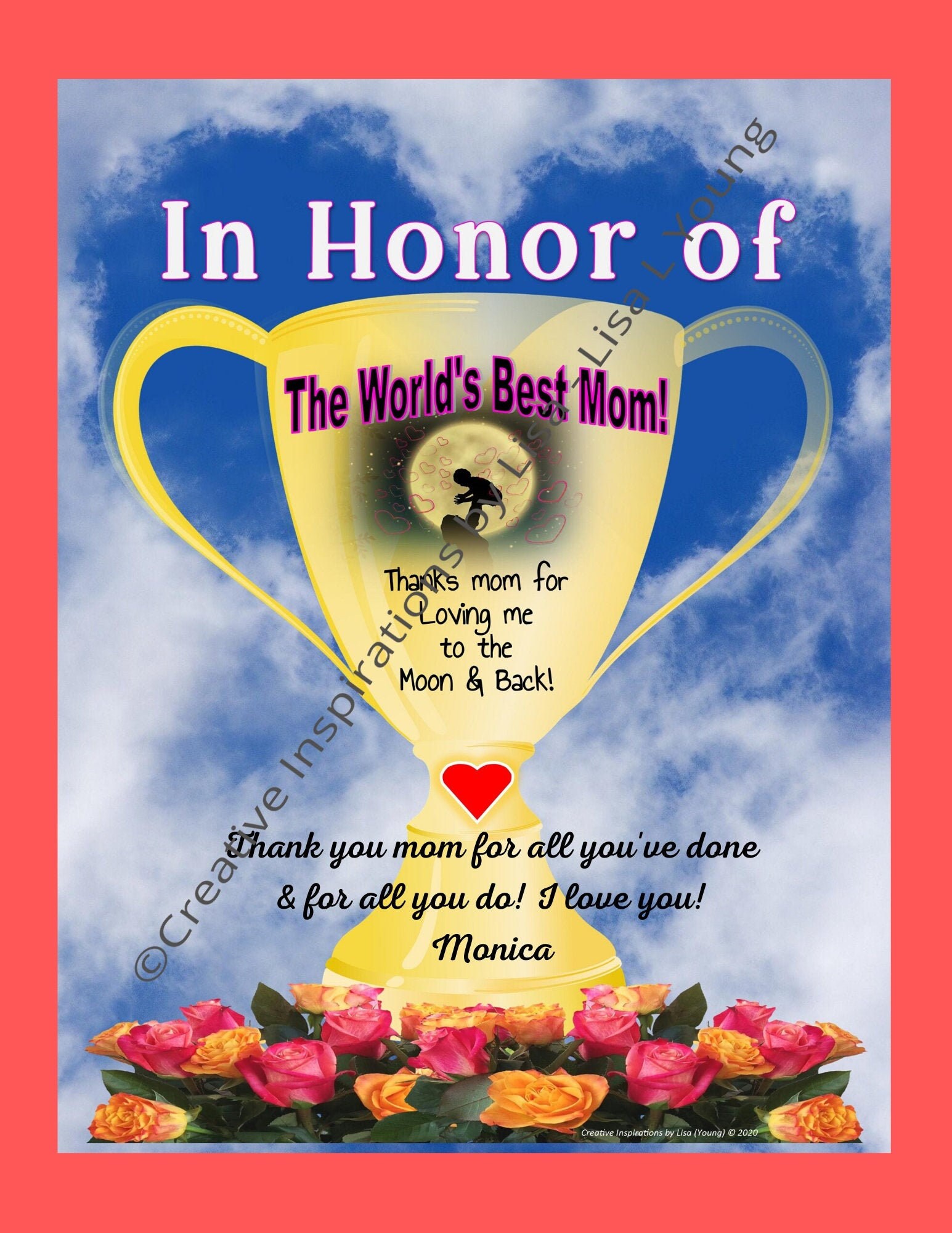 Mom Moon & Back Any Day Editable Printable Birthday or Any - Etsy